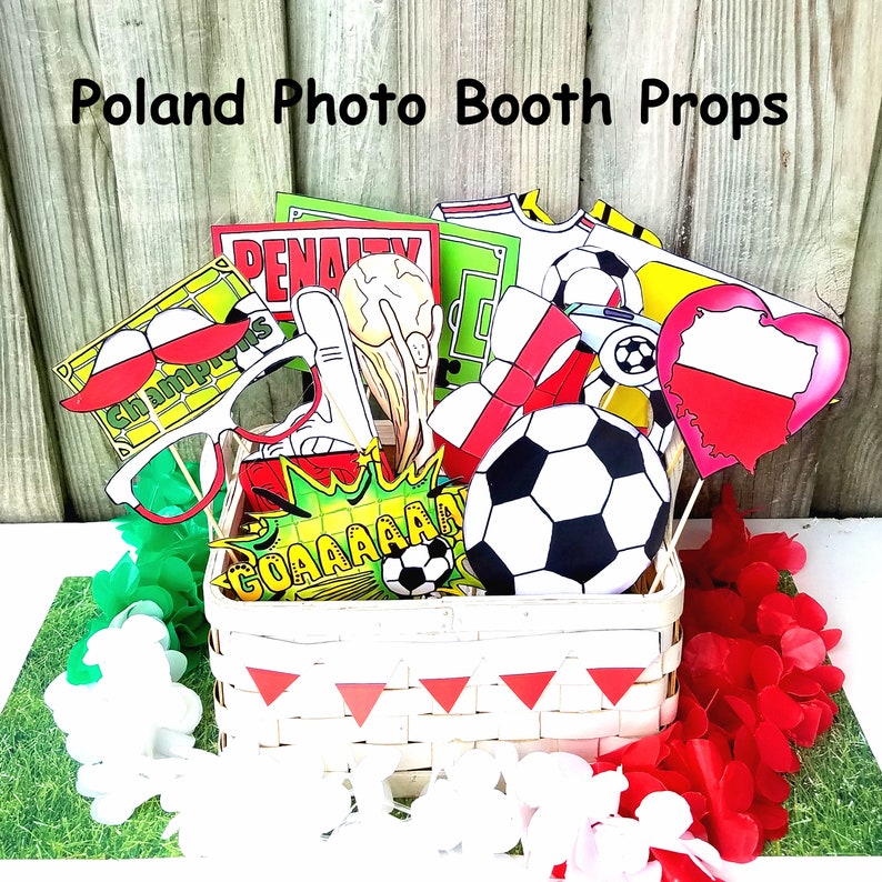 World Cup POLAND Soccer Photo Booth Props the Ultimate Fan - Etsy