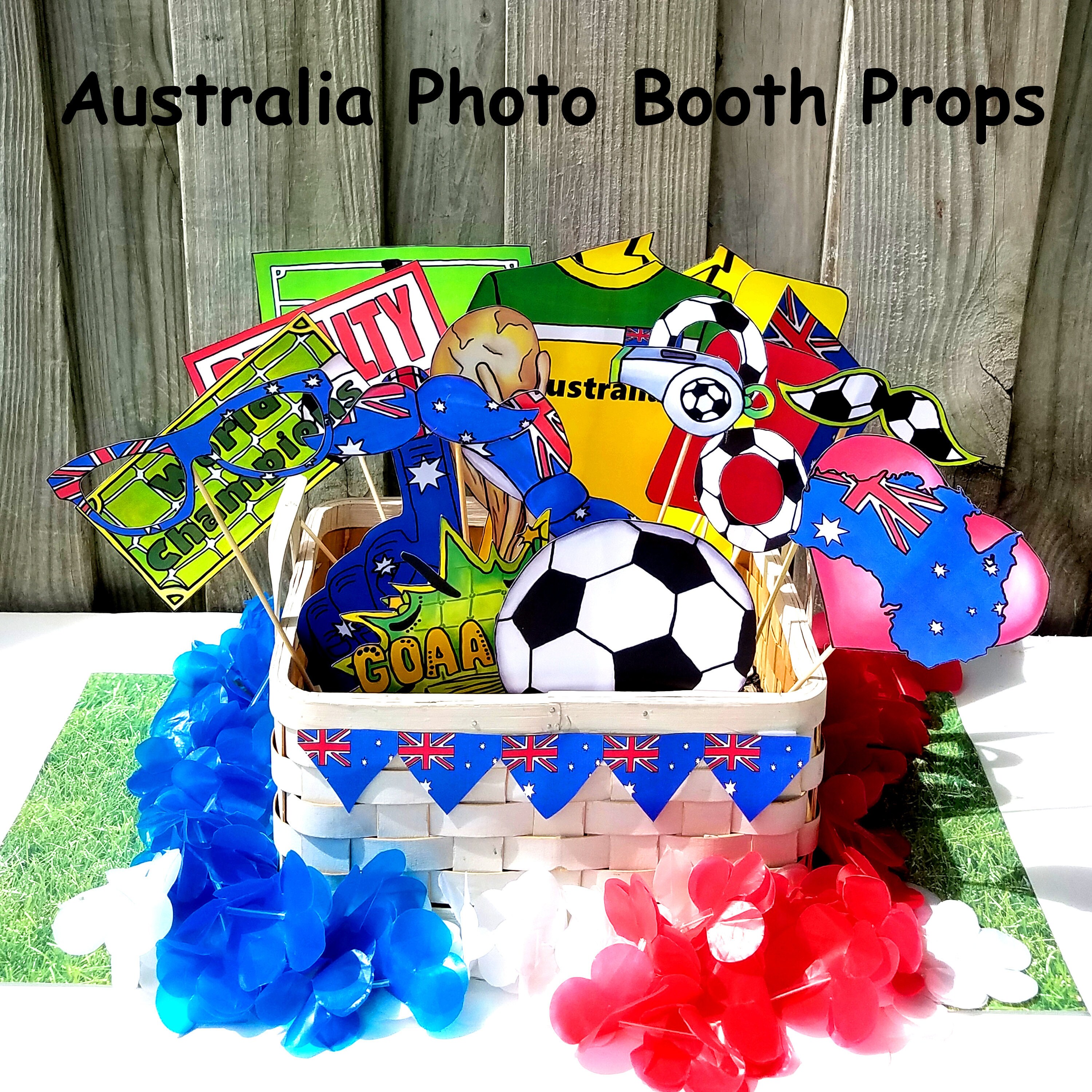 World Cup AUSTRALIA soccer photo booth props the ultimate | Etsy