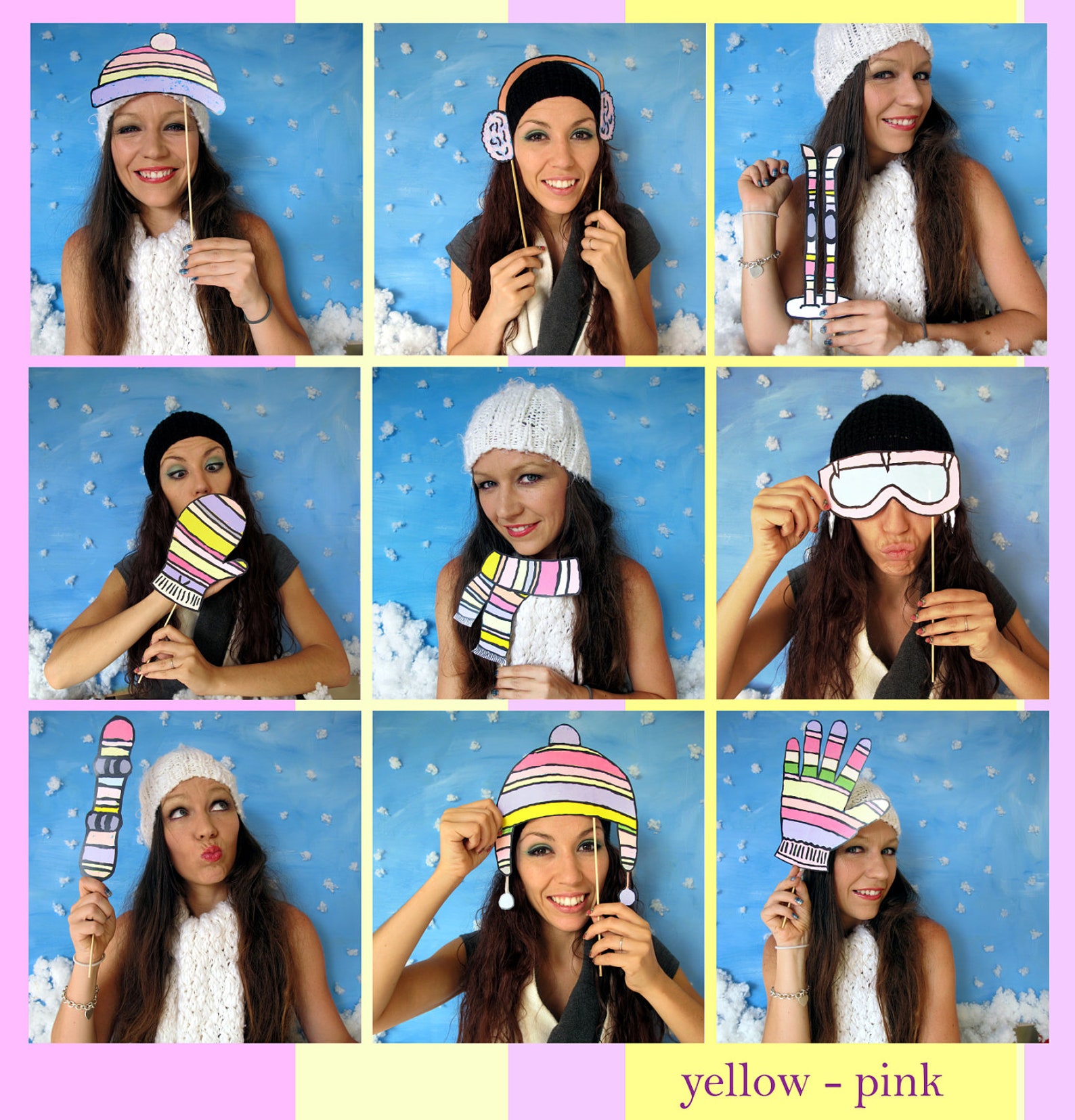 Winter Wonderland Outdoor Photo Booth Props Winter Sports Perfect for ...