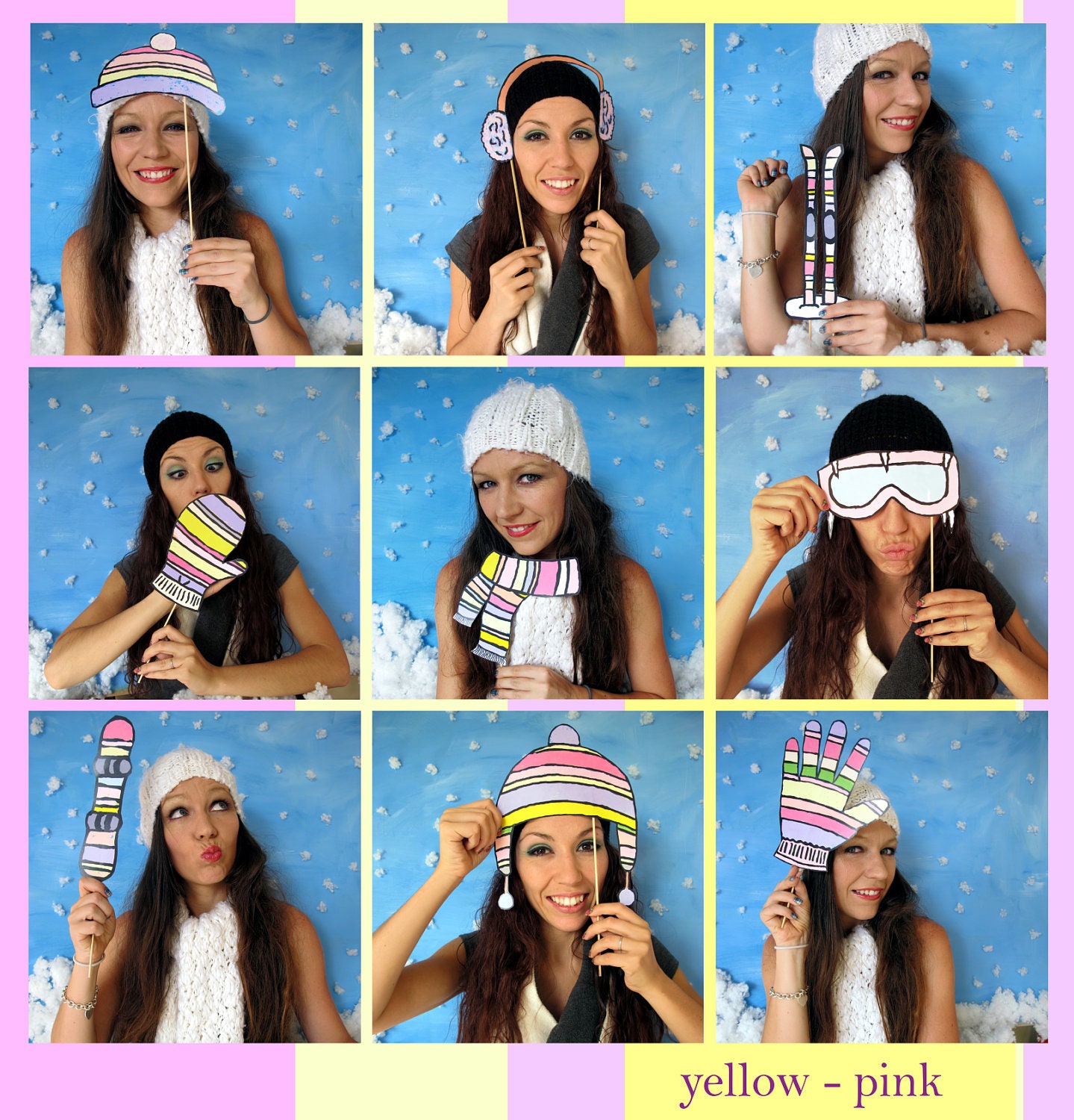 Winter Wonderland Outdoor Photo Booth Props - Winter Sports - Perfect ...