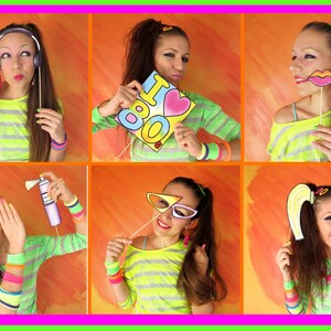 Eighties Photo Booth Props - Perfect for a Throw Back 80s Theme Party ...
