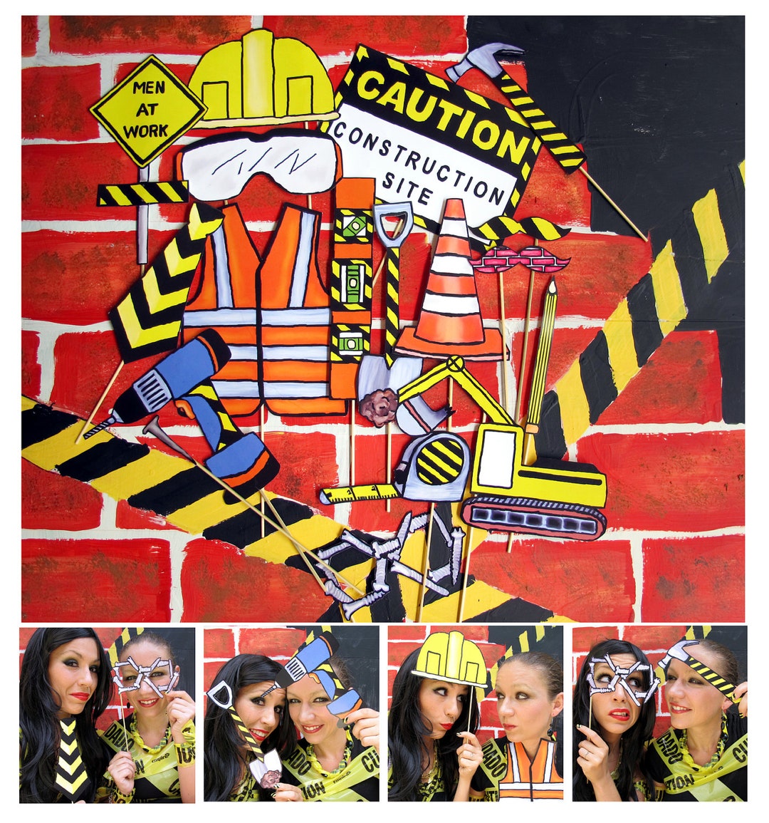 Construction and Tools Photo Booth Props - Perfect for a Themed ...