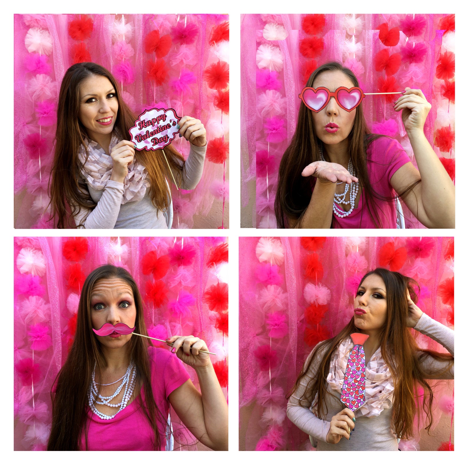 Valentine's Day Mini Heart Photo Booth Props - All About Love - All ...