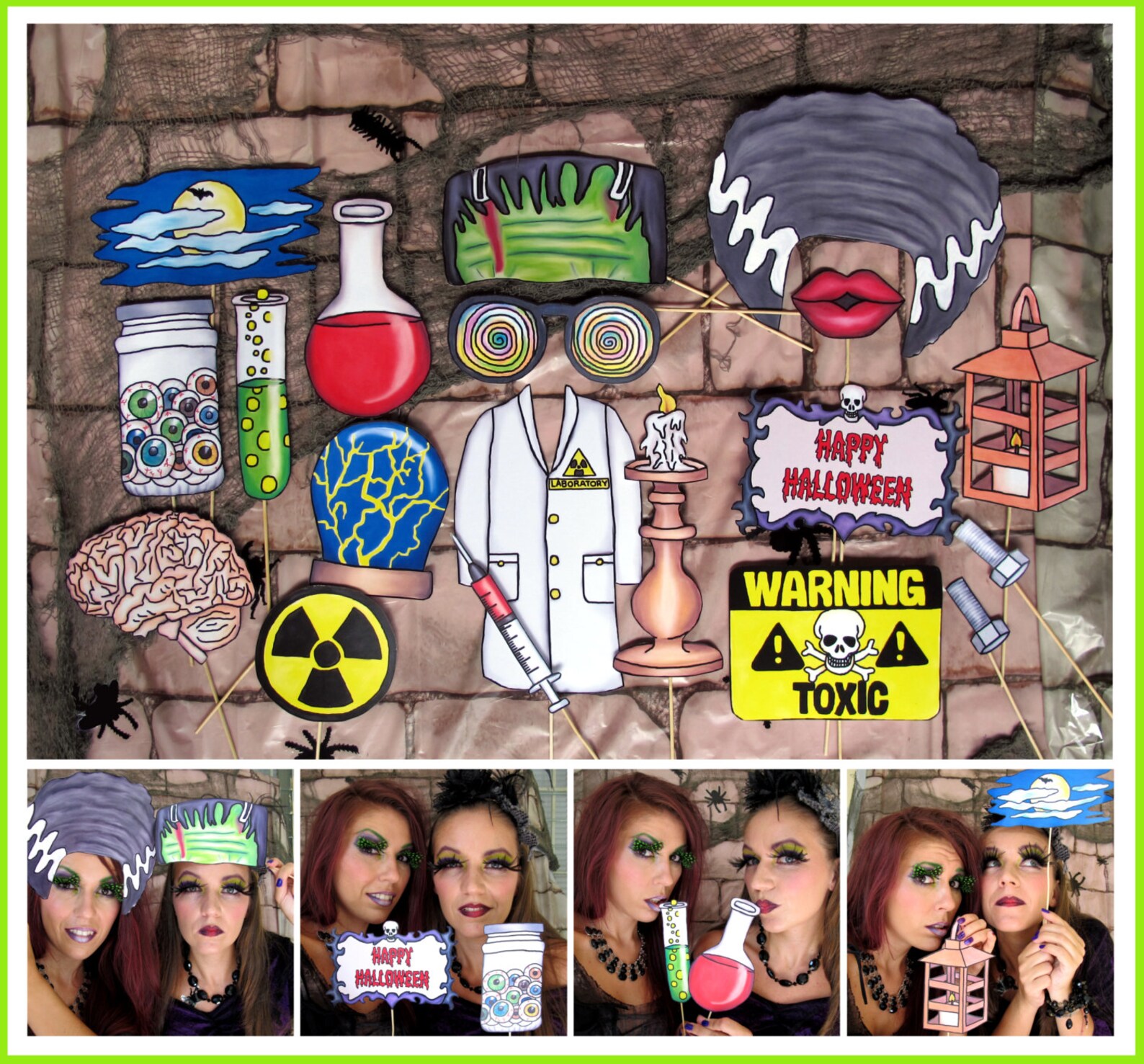 Halloween Frankenstein Inspired Mad Scientist Photo Booth Props ...