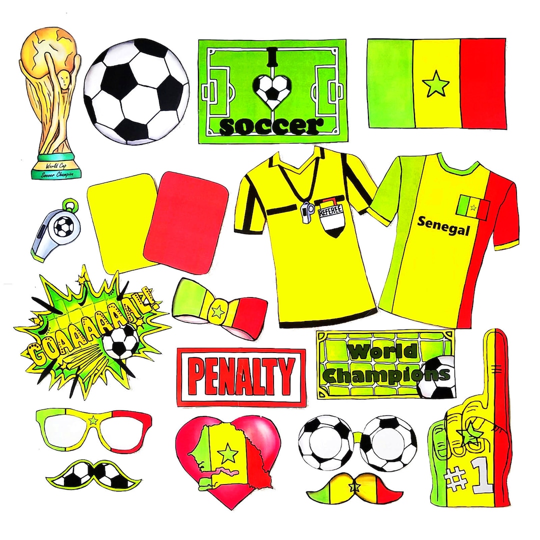 World Cup SENEGAL Soccer Photo Booth Props - the Ultimate Fan Accessory ...