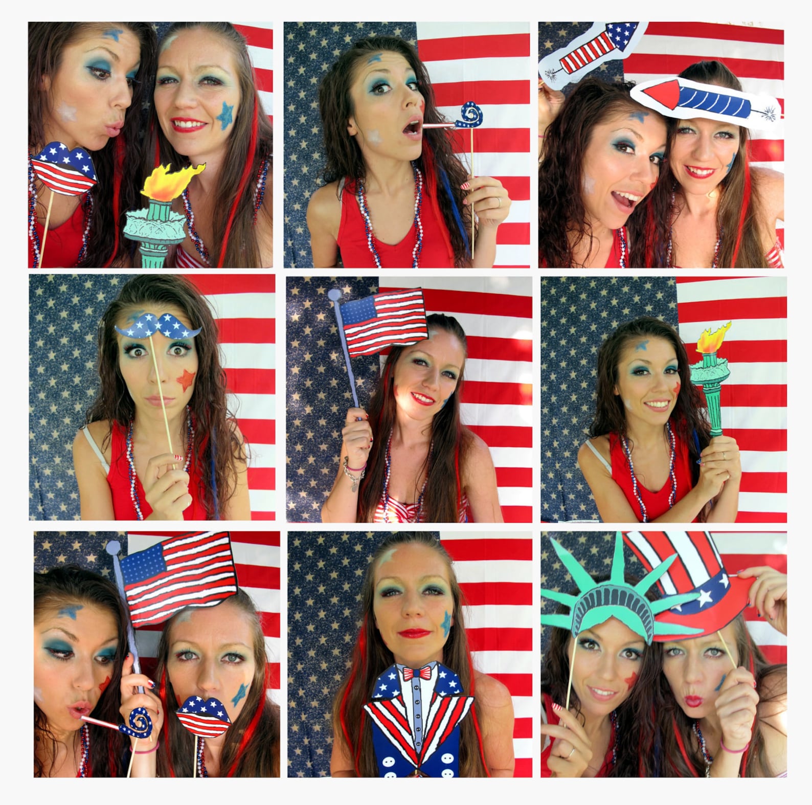 21 Patriotic USA Photo Booth Props - Perfect for Your American Party ...