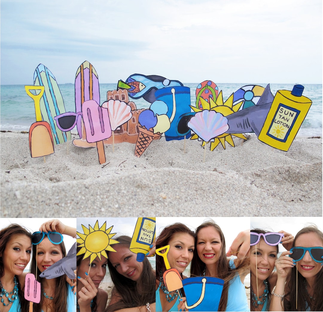 Beach Photo Booth Props - Perfect for a Summer Party or to Celebrate a ...