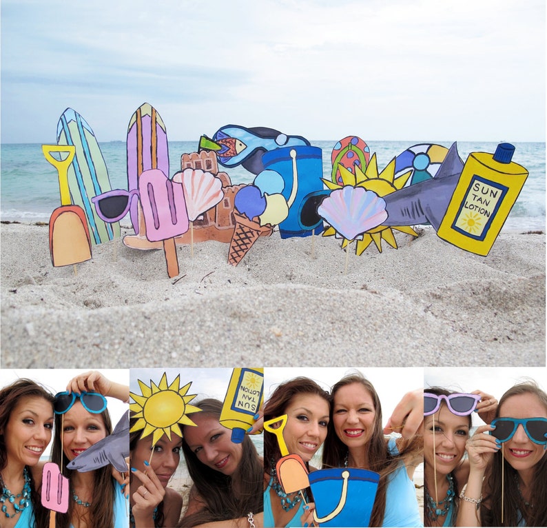 Beach Photo Booth Props - Perfect for a Summer Party or to Celebrate a ...