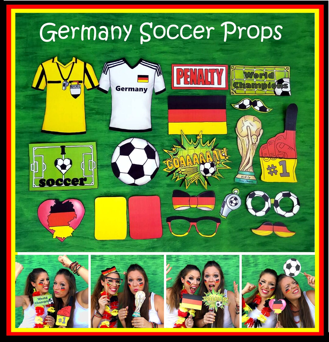 World Cup GERMANY Soccer Photo Booth Props the Ultimate Fan Accessory ...