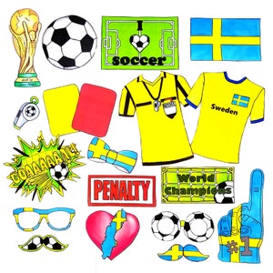 World Cup SWEDEN Soccer Photo Booth Props - the Ultimate Fan Accessory ...