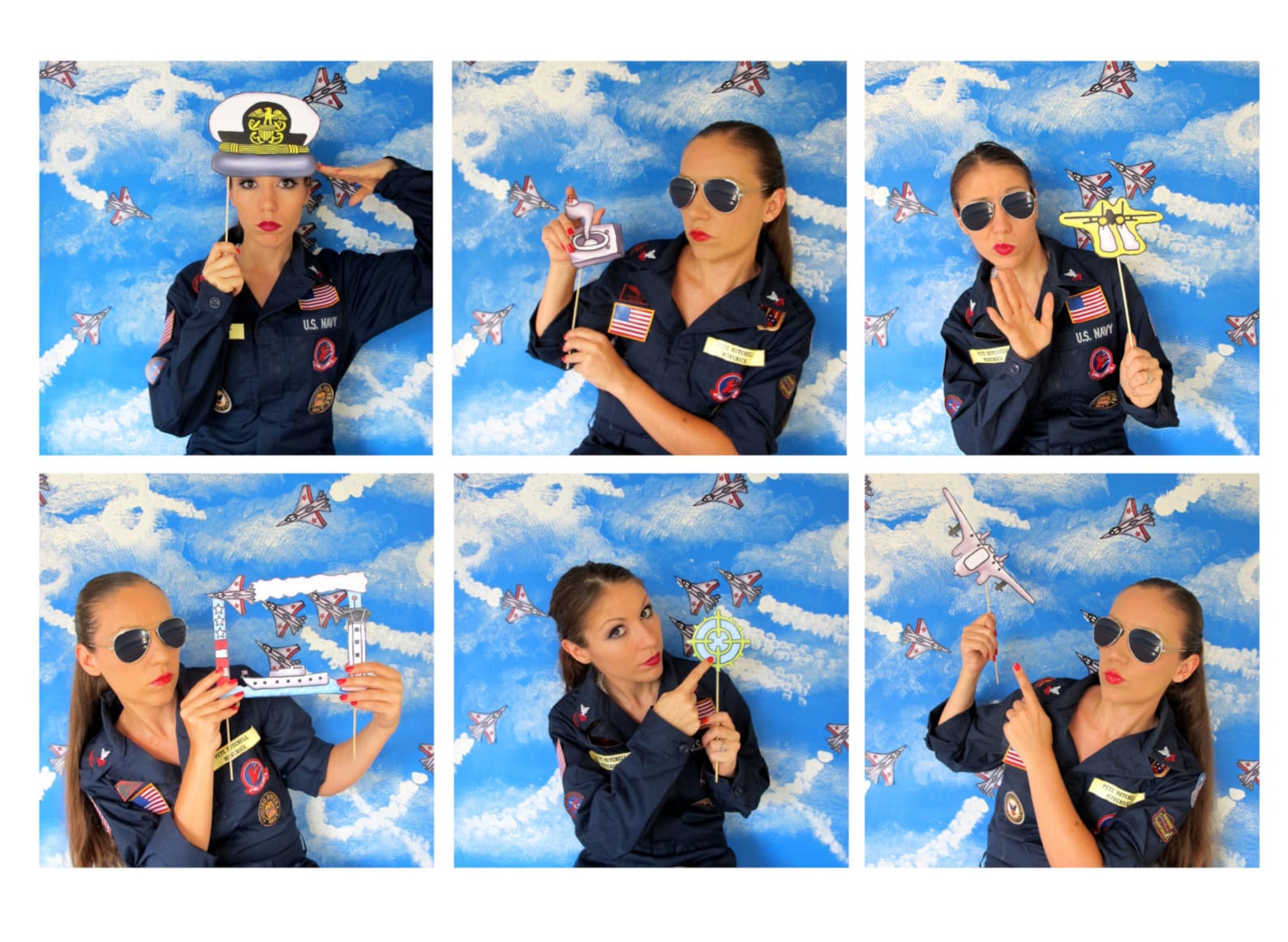 Top Gun Inspired - Fighter Pilot/navy Photo Booth Props - Perfect for ...