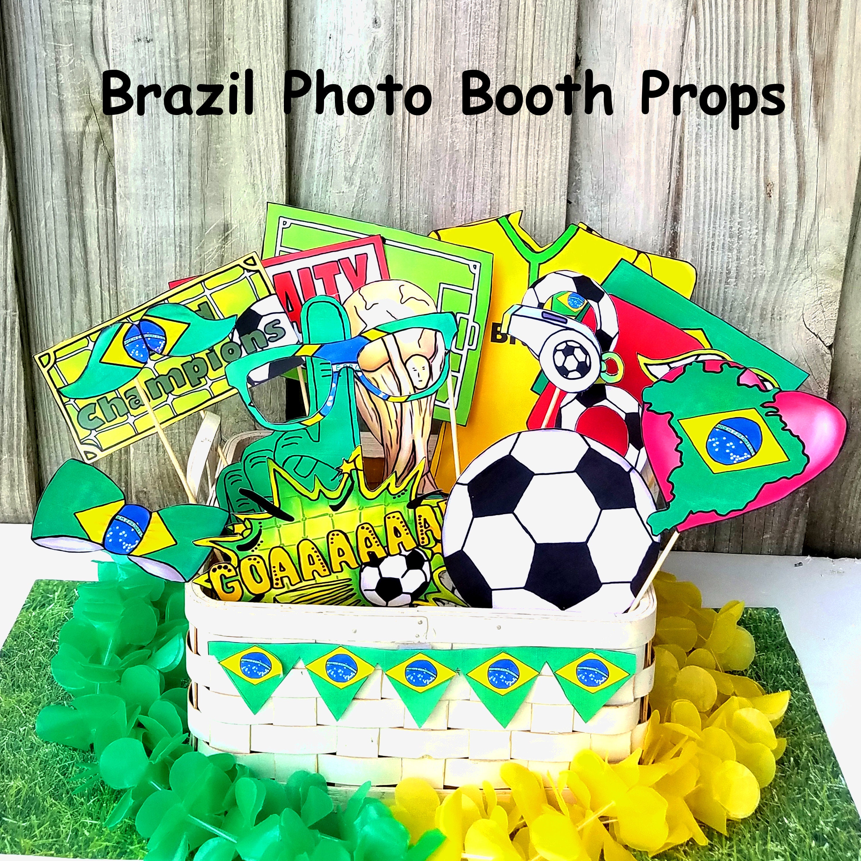 World Cup BRAZIL Soccer Photo Booth Props - the Ultimate Fan Accessory ...