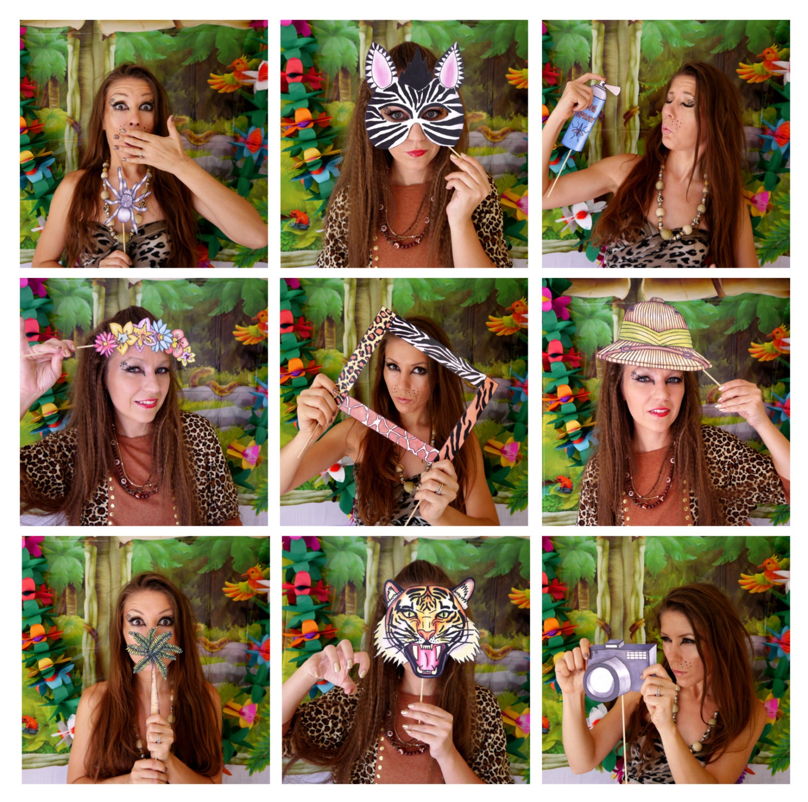 Jungle Explorer Photo Booth Props - Perfect for Your Safari or ...