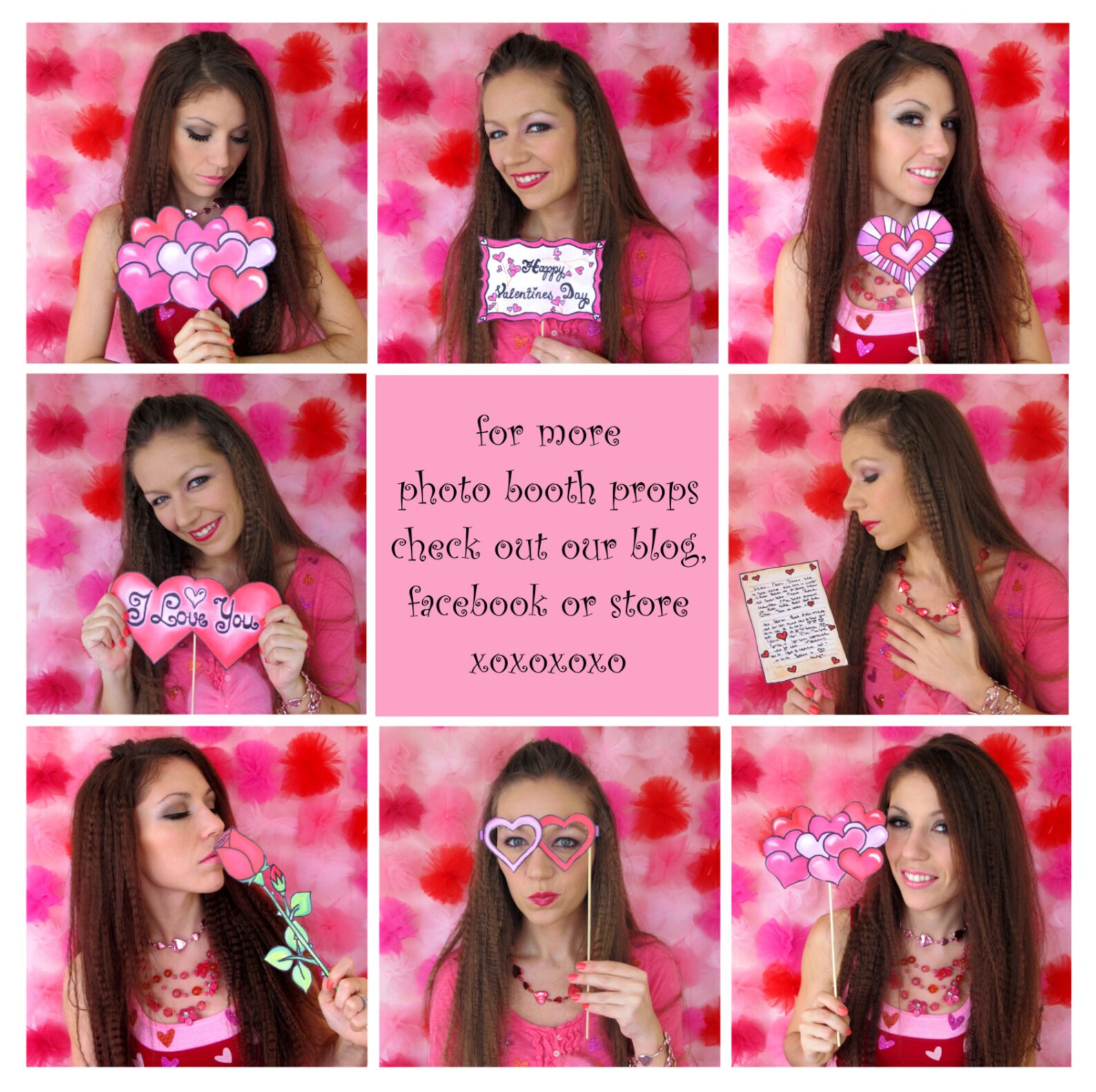 Valentine's Day Heart Photo Booth Props All About Love All About Hearts ...