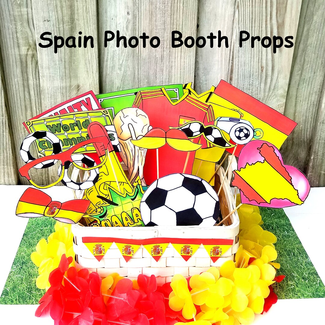 World Cup SPAIN Soccer Photo Booth Props the Ultimate Fan Accessory ...