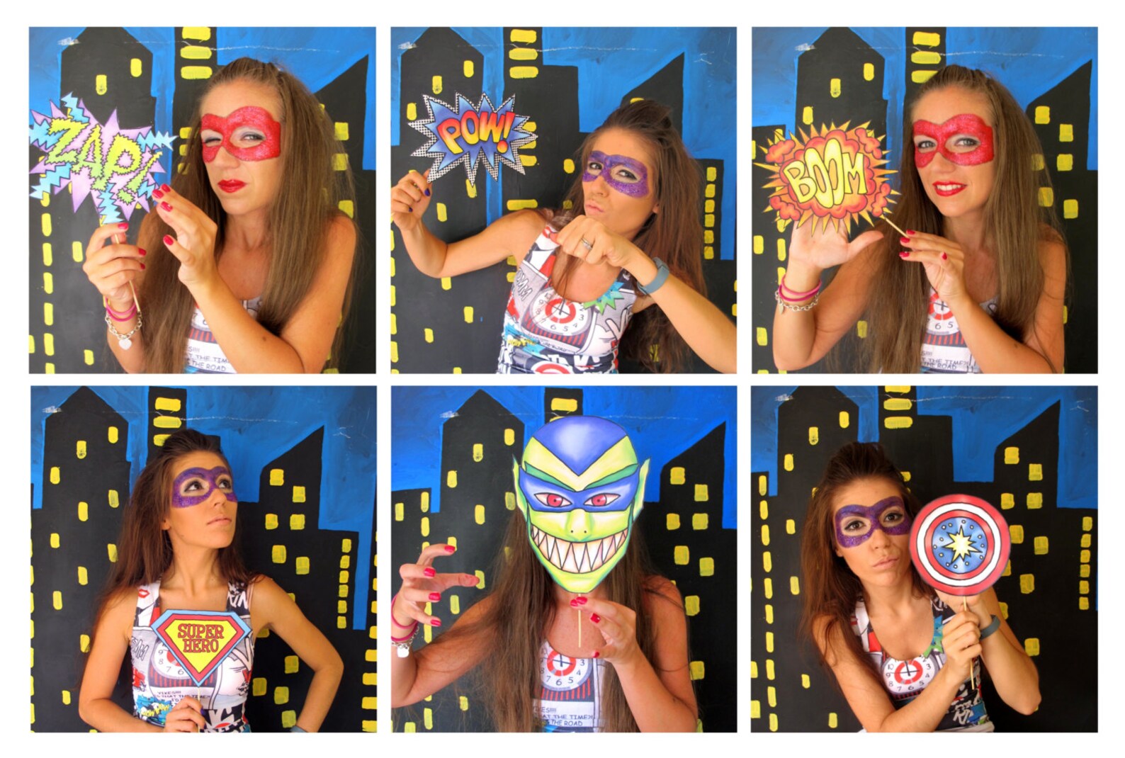 Superhero and Villains Photo Booth Props Perfect for a Superman ...