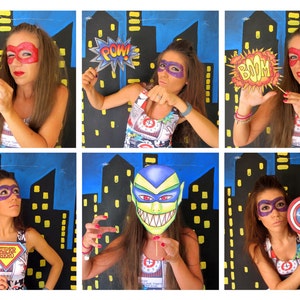 Superhero and Villains Photo Booth Props Perfect for a Superman ...