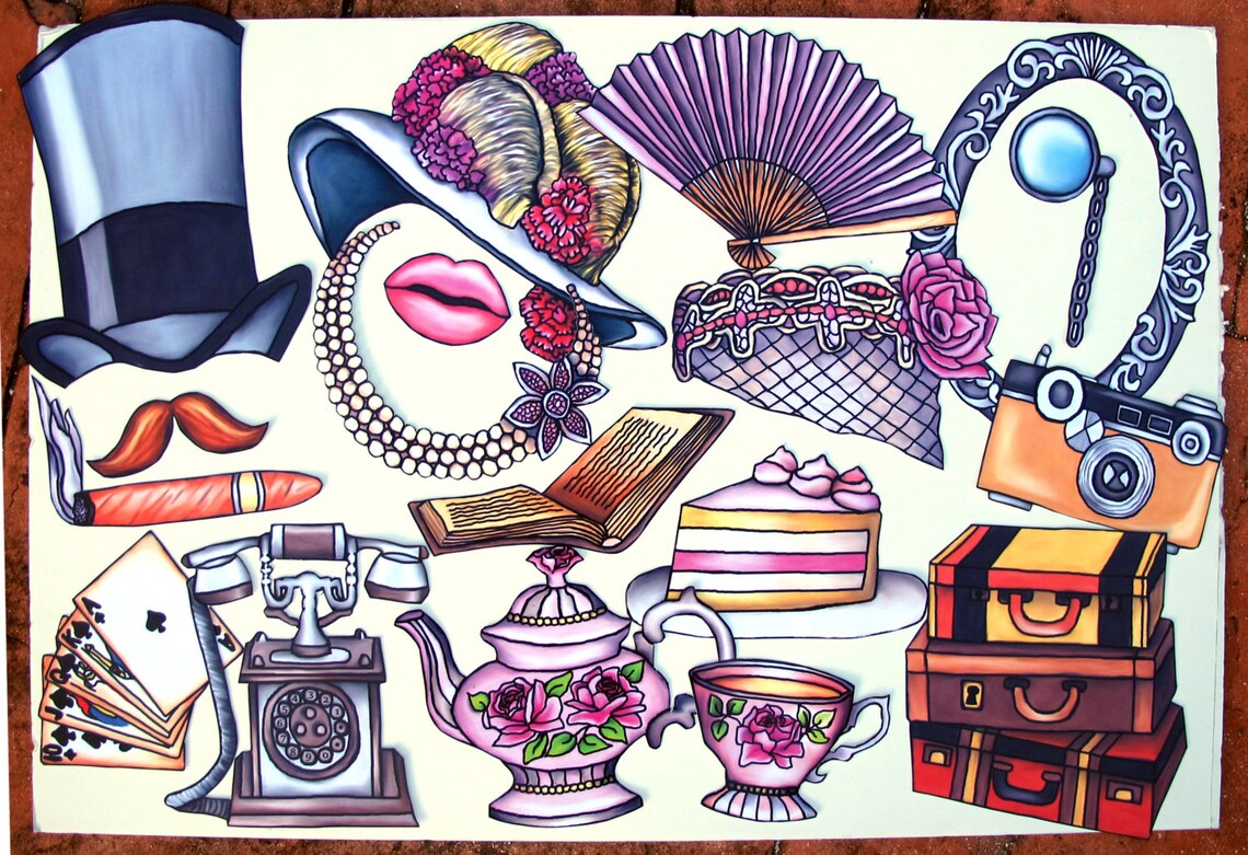 Vintage Antique Photo Booth Props Perfect for Your Tea Party, Fancy ...