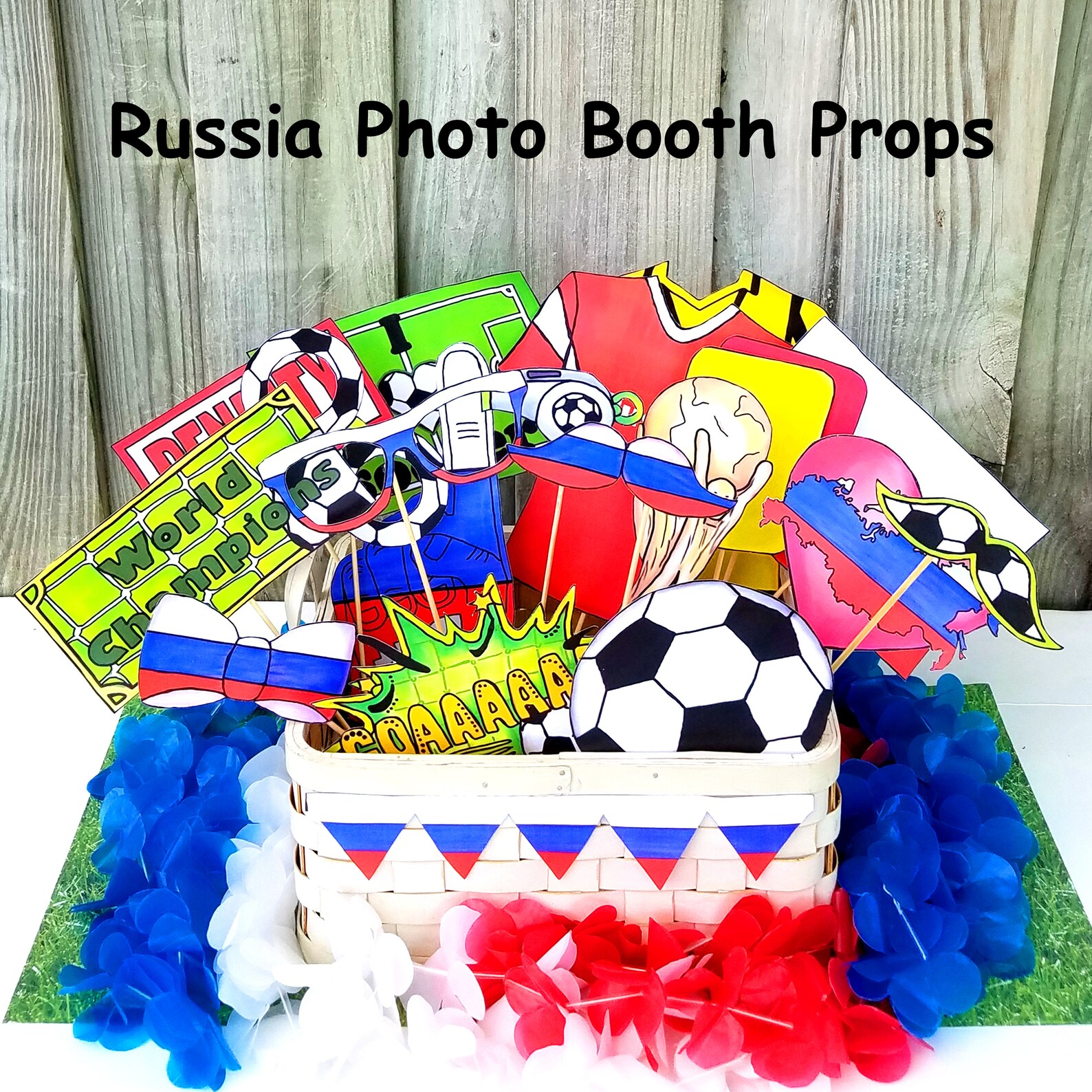 World Cup RUSSIA Soccer Photo Booth Props the Ultimate Fan - Etsy