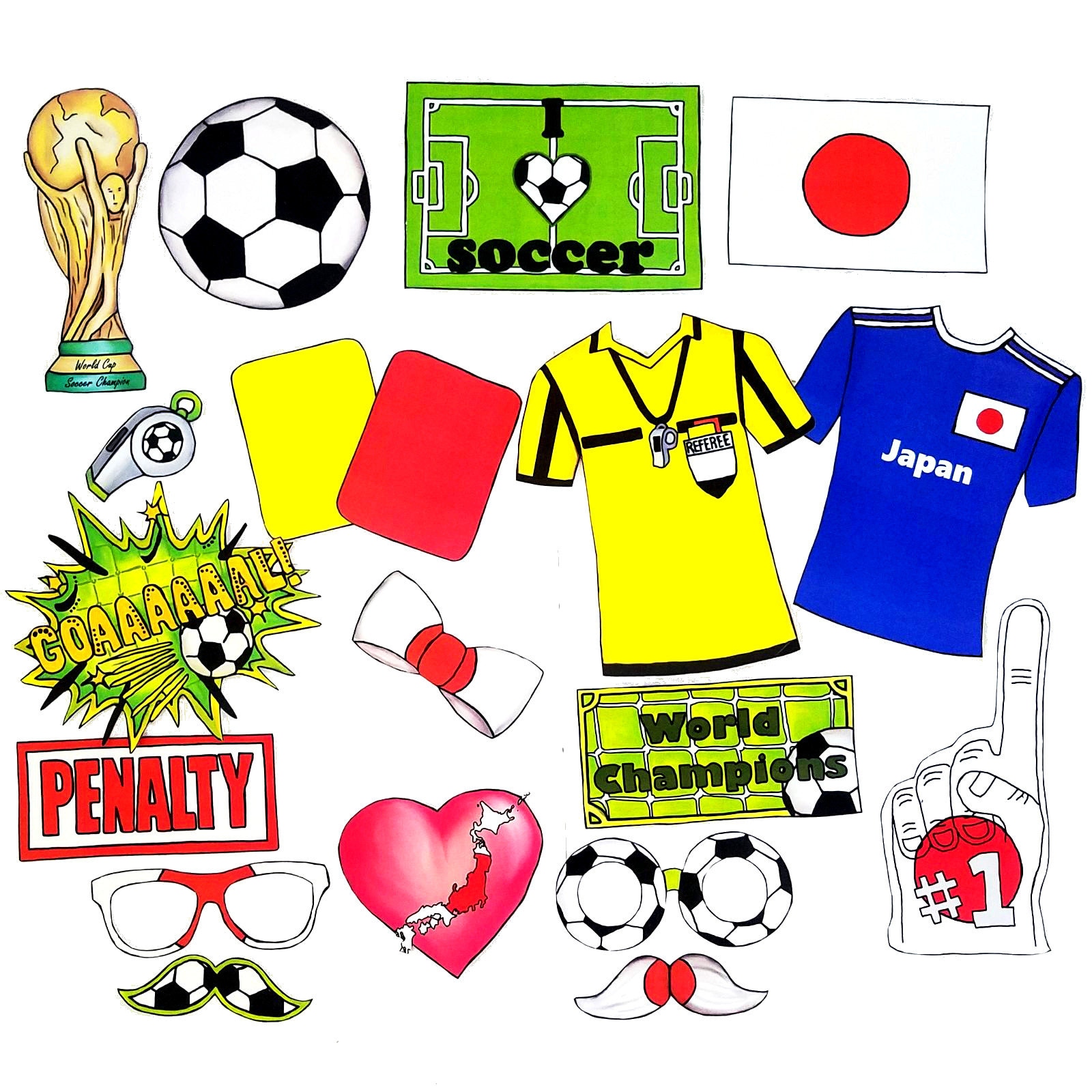 World Cup JAPAN Soccer Photo Booth Props - the Ultimate Fan Accessory ...