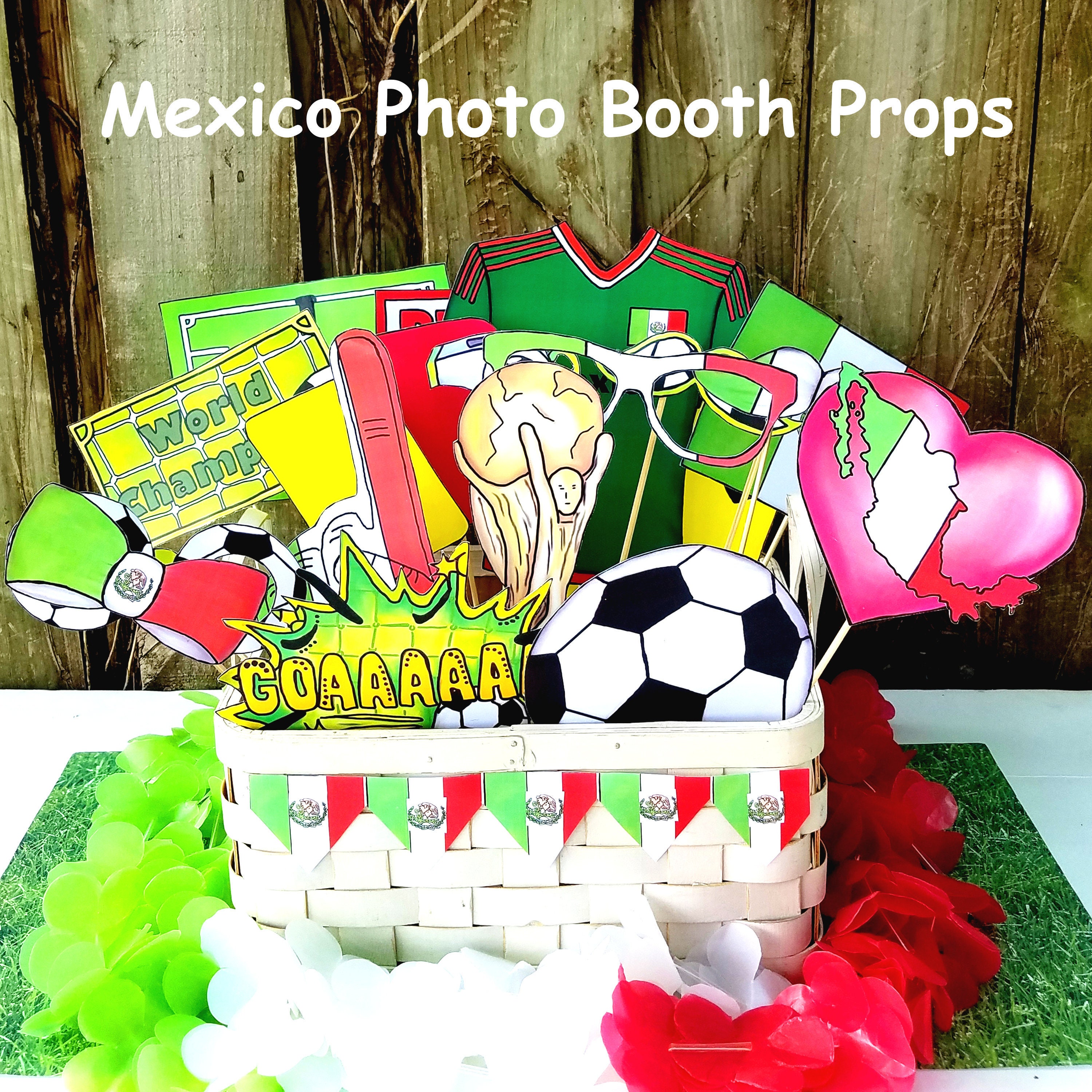 World Cup MEXICO Soccer Photo Booth Props the Ultimate Fan - Etsy