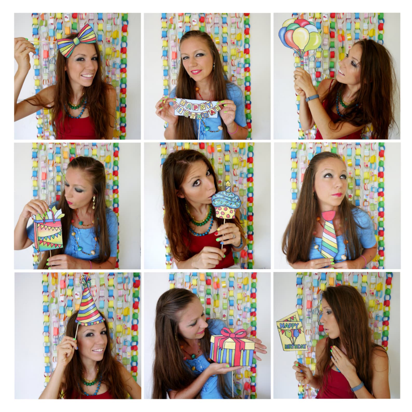 Colorful Birthday Photo Booth Props - Perfect Accesory for Your Next ...