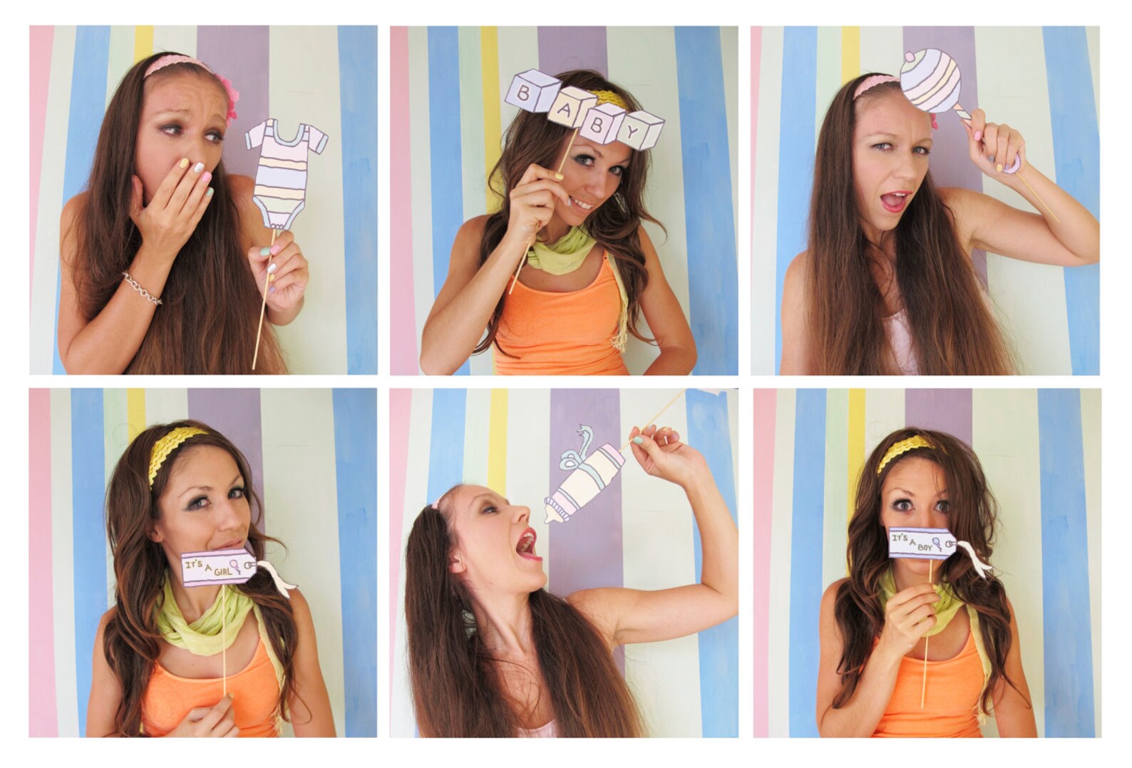 Pastel Baby Photo Booth Props Perfect for a Baby Shower or a - Etsy