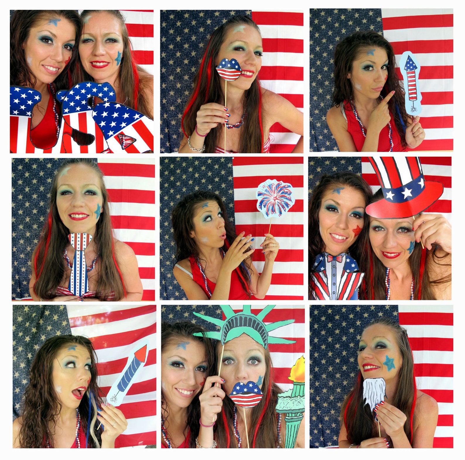 21 Patriotic USA Photo Booth Props - Perfect for Your American Party ...
