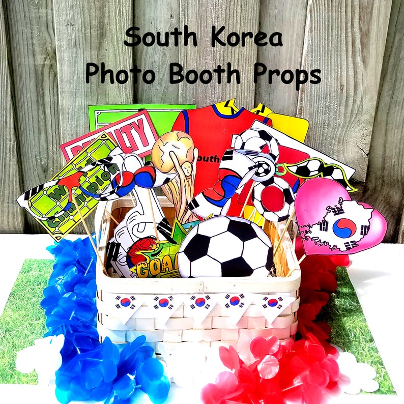 World Cup SOUTH KOREA Soccer Photo Booth Props the Ultimate - Etsy