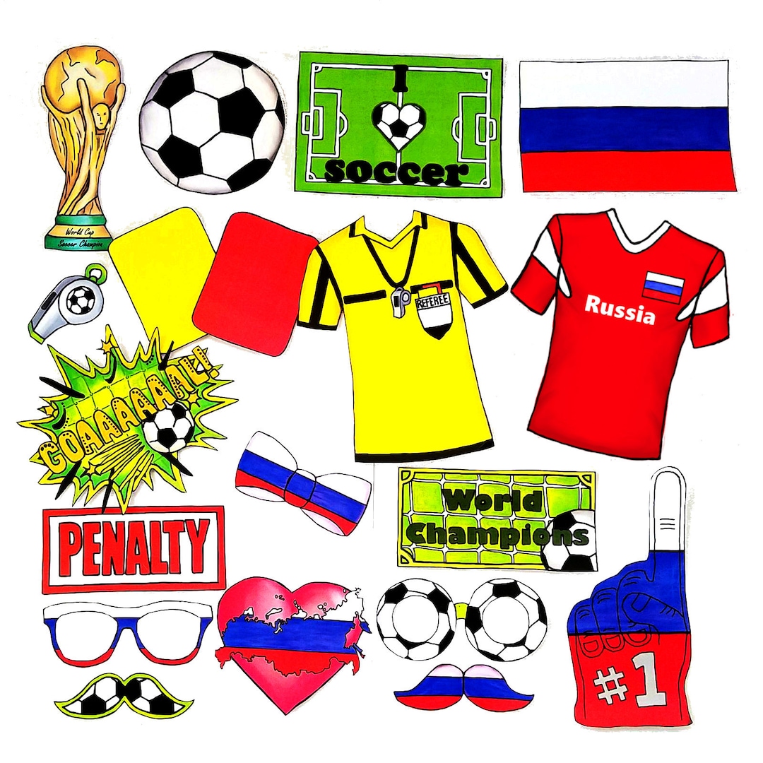 World Cup RUSSIA Soccer Photo Booth Props - the Ultimate Fan Accessory ...