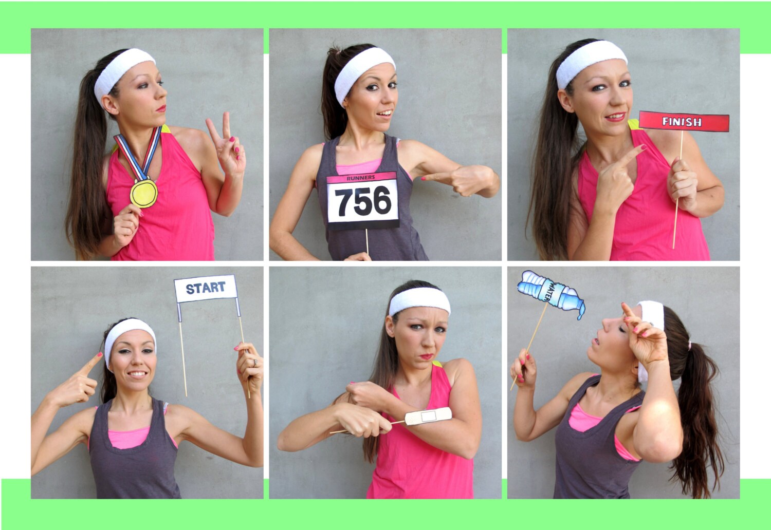 Running Race Photo Booth Props Perfect for Your Pre-run Party or After ...