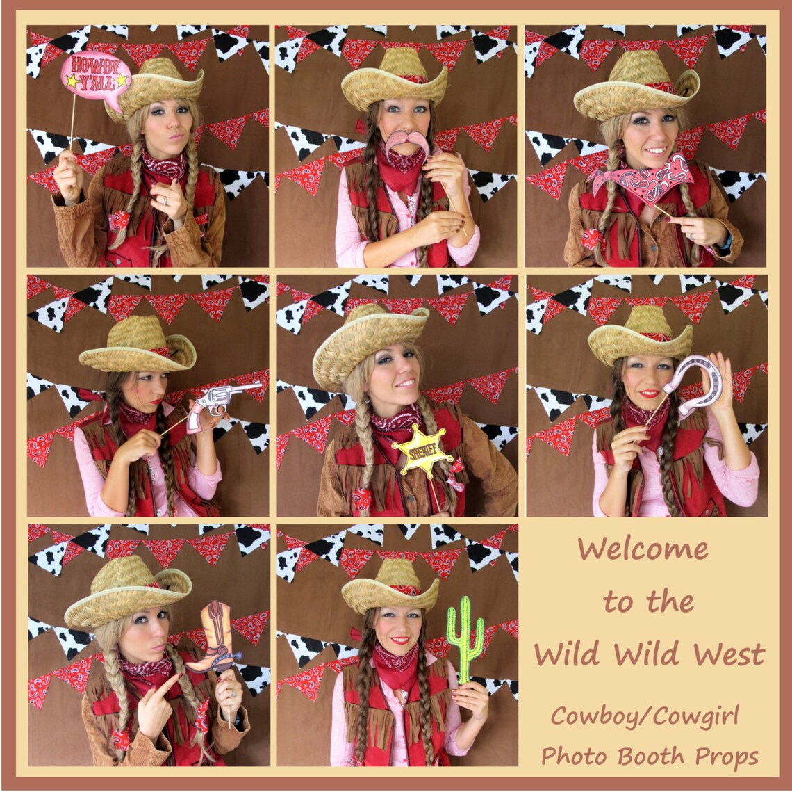 Cowboy/cowgirl Western Photo Booth Props Perfect for Your - Etsy