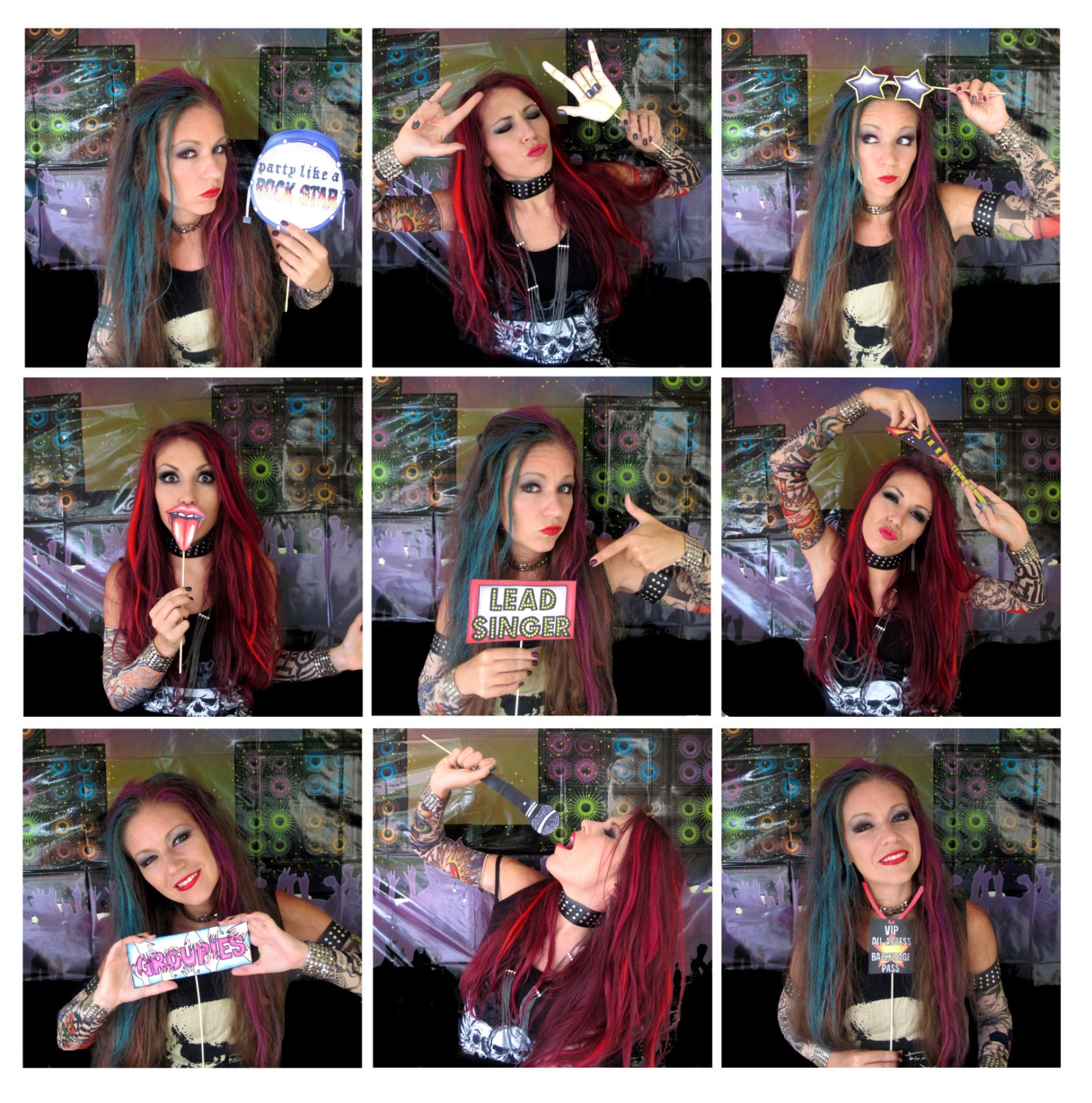 Rock Star Photo Booth Props Perfect for Your Music Idol - Etsy