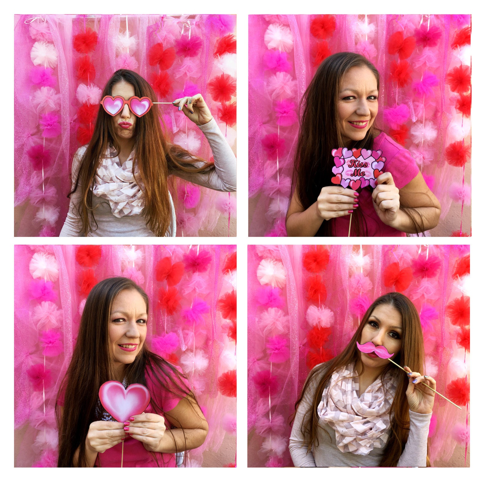 Valentine's Day Mini Heart Photo Booth Props - All About Love - All ...