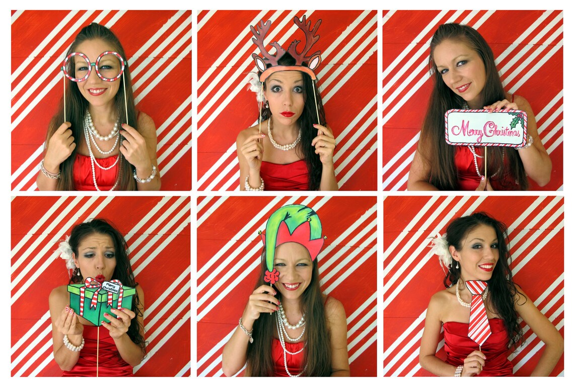 Christmas Candy Cane Photo Booth Props - Perfect for Your Christmas Day ...