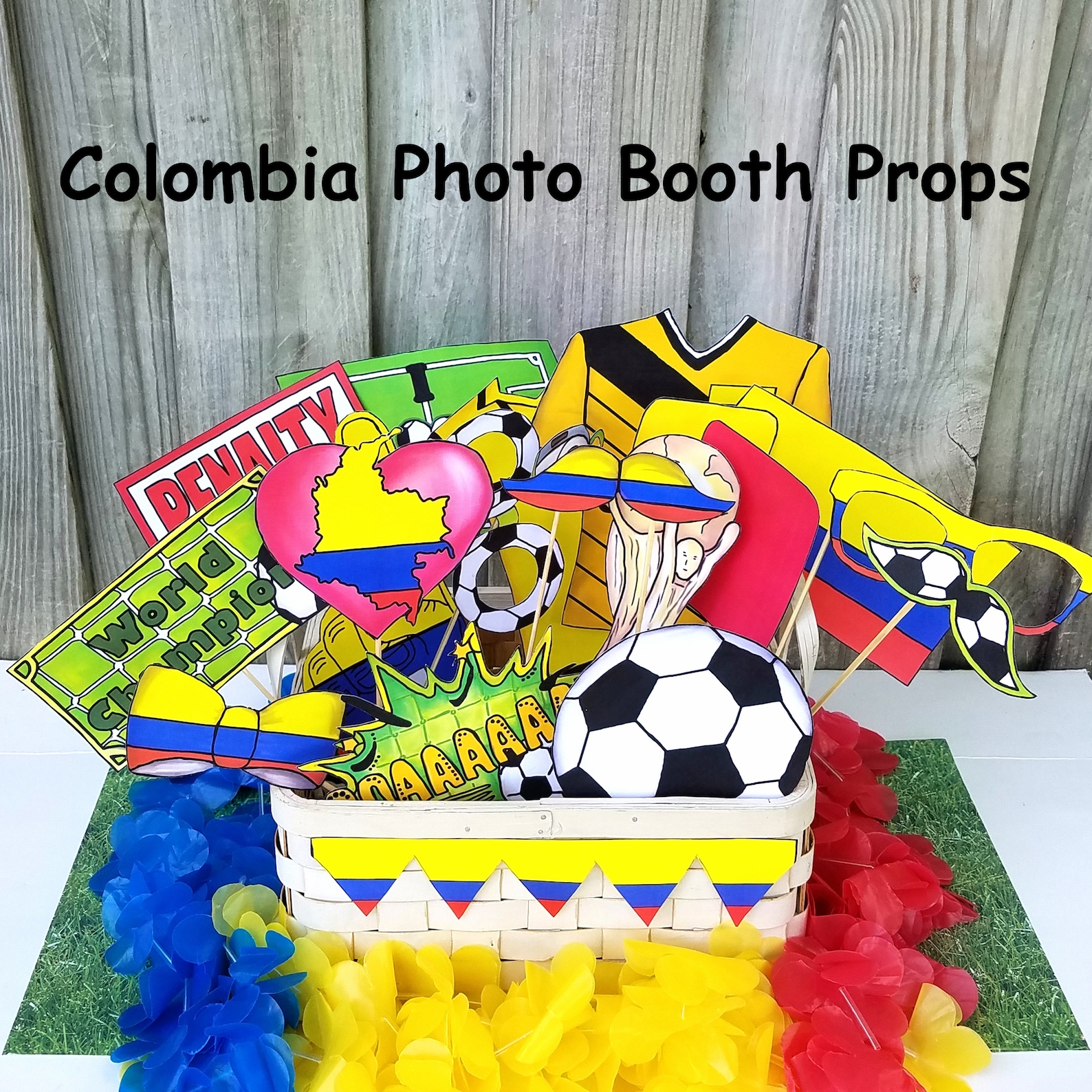 World Cup COLOMBIA Soccer Photo Booth Props - the Ultimate Fan ...