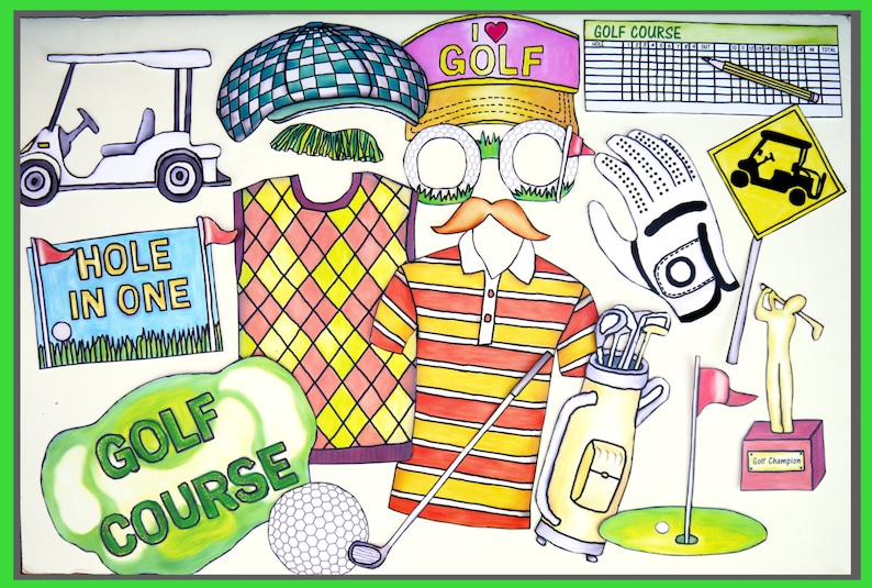 Golf Photo Booth Props Perfect at Your Golf Party, at the Golf Course ...