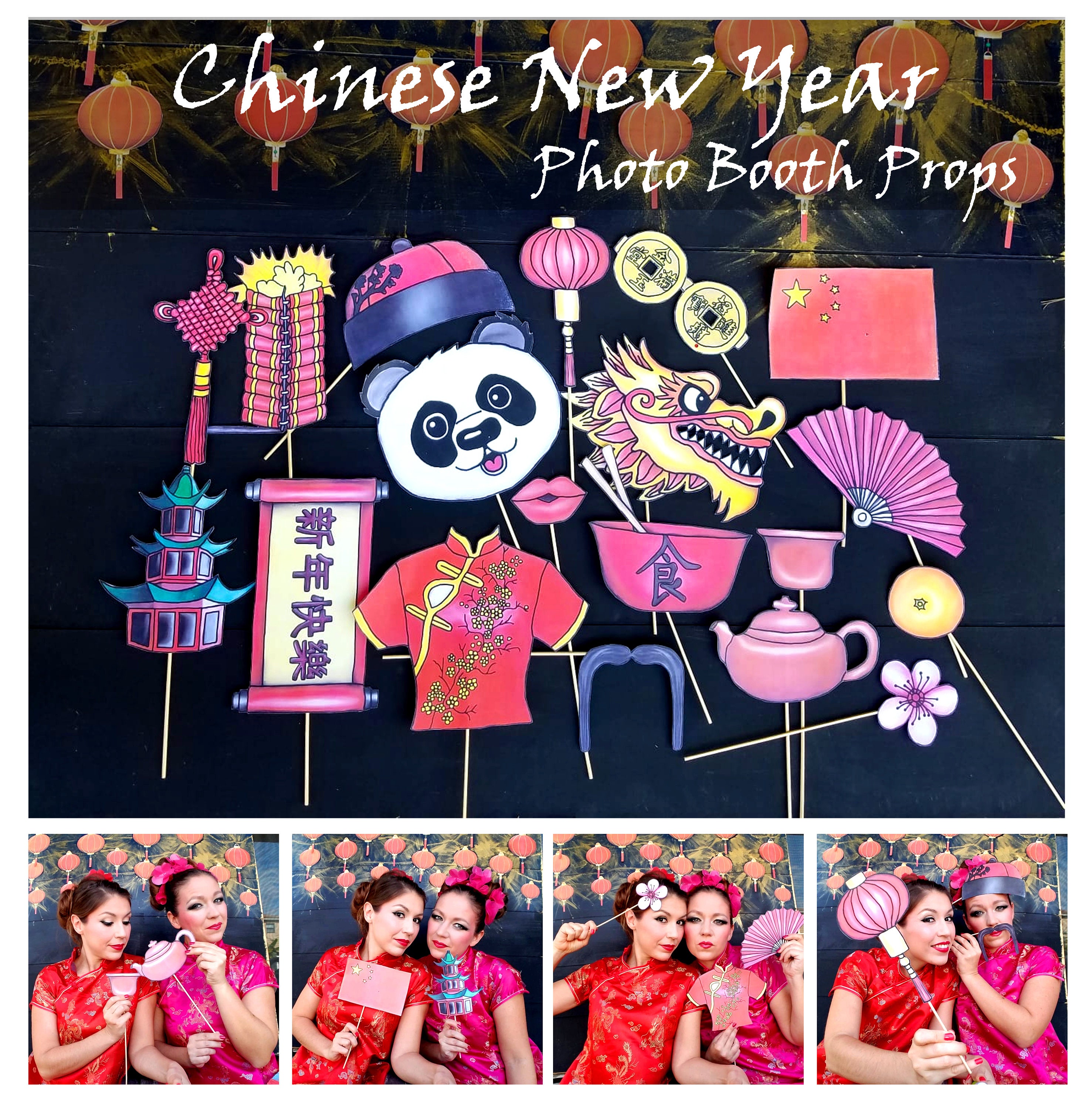 READY MADE Chinese New Year/ China Photo Booth Props Perfect for Your ...