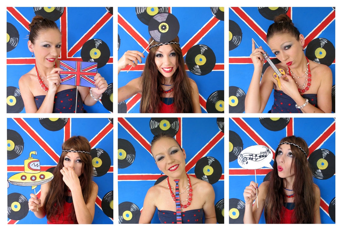 The Beatles Inspired Music Photo Booth Props Perfect for a - Etsy UK