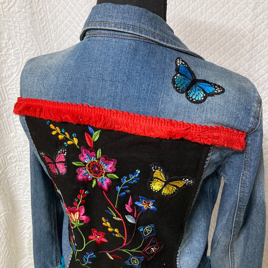 Butterfly Jean Jacket - Etsy