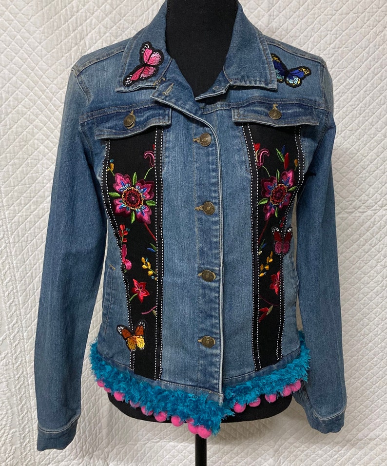 Butterfly Jean Jacket - Etsy