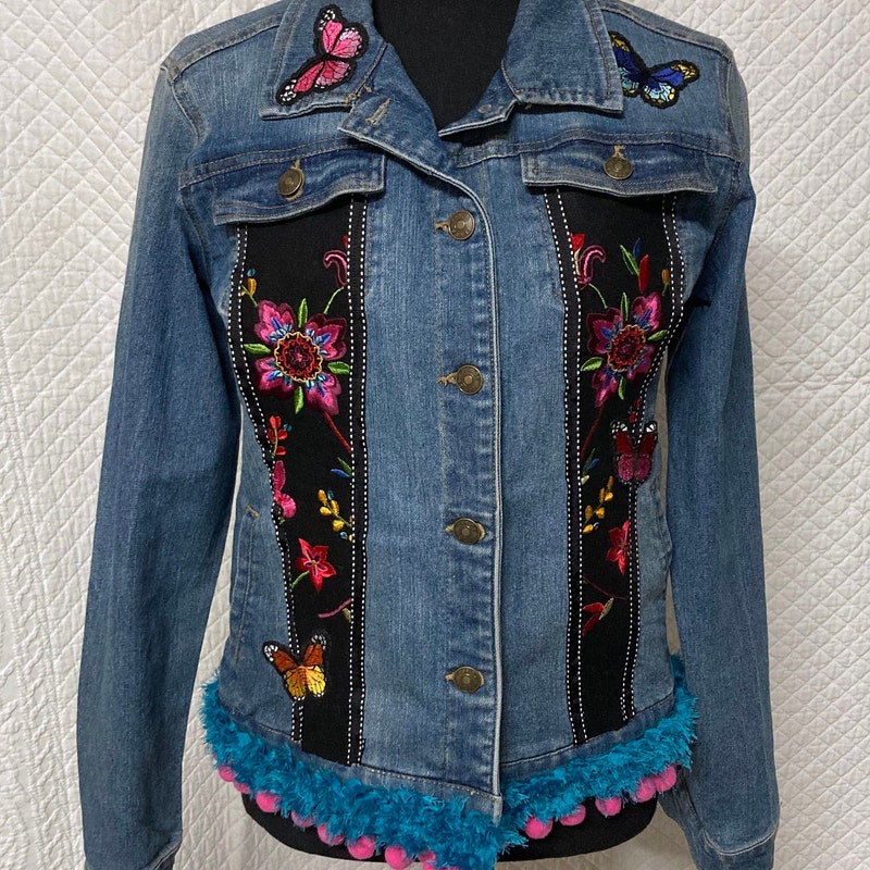 Embellished Jean Jacket - Etsy