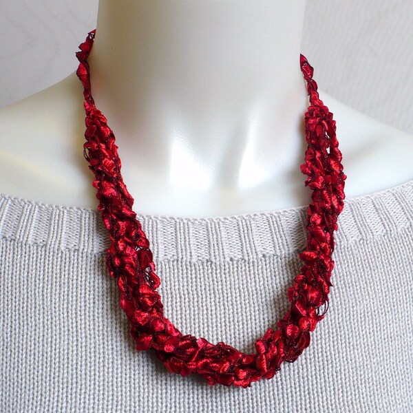 Fiber Necklace - Etsy