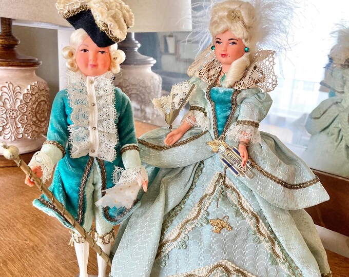 Historical Folk Doll Couple Marie-antoinette and Louis Xvi~laurette ...