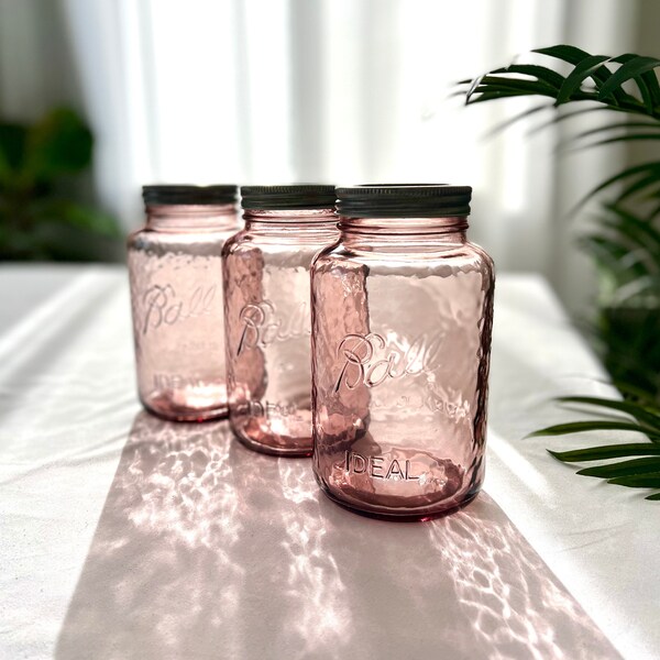 Pink Mason Jars - Etsy