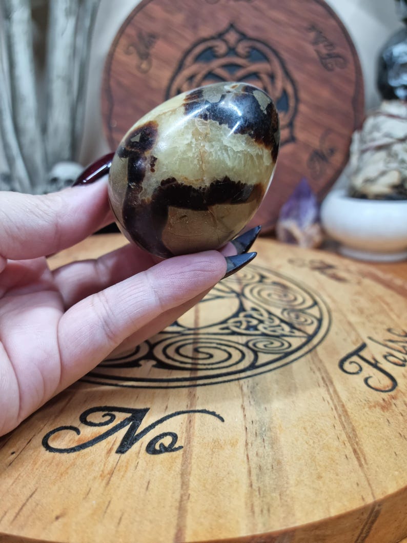 Septarian Egg Dragon Stone Crystal Polished Stone Witchy Altar Decor ...
