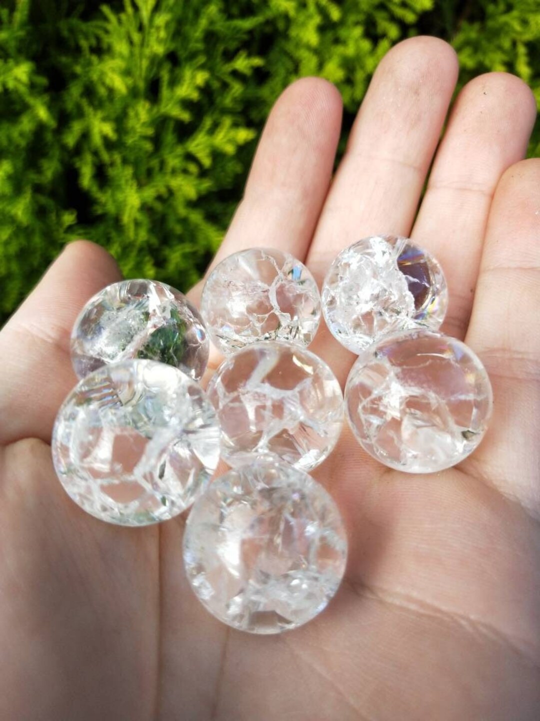 Fire and Ice Quartz Sphere With Rainbow Inclusions Magical Sphere 2181 ...