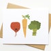 Vegetables Thank You Card - Etsy