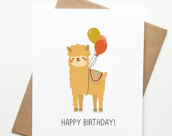 Llama Birthday Card Matchbox/ Cute Alpaca Card Small Tiny Gift - Etsy