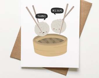 Dim Sum Birthday Card - Etsy